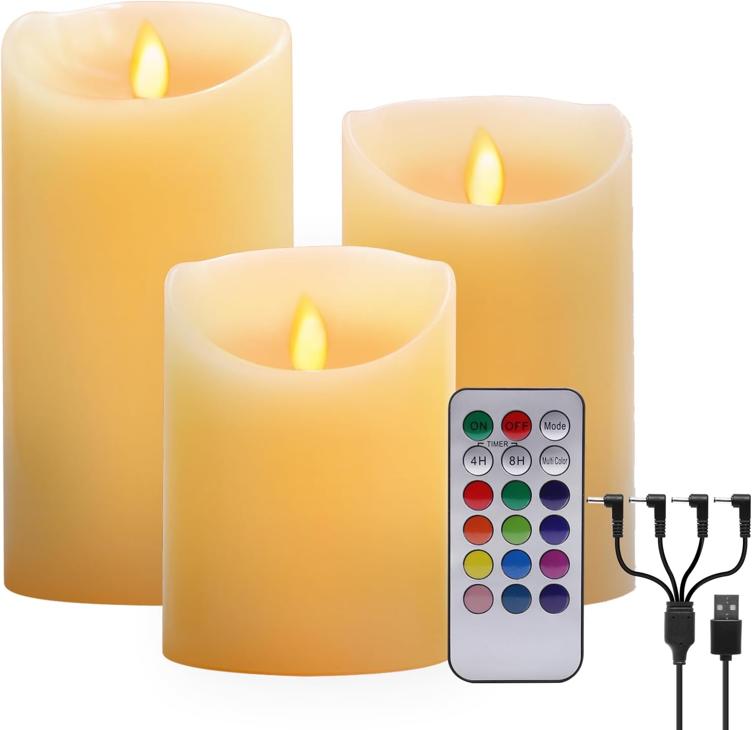 ANGELLOONG Flickering Flameless Candles, Realistic LED Candles with ...