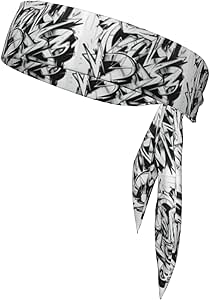 Amazon.com: Graffiti Drawing Print Sports Headband Unisex Athletic ...