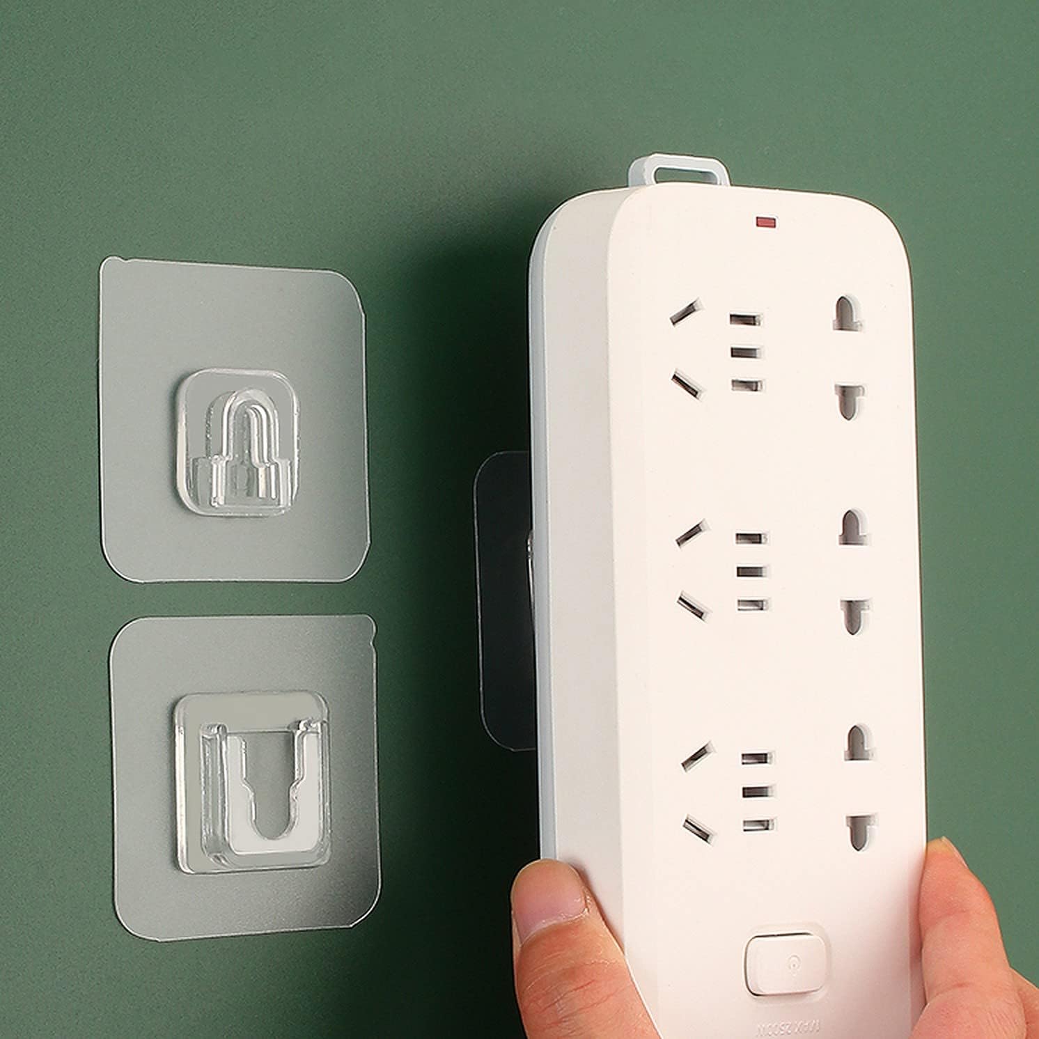 wolpin Self Adhesive Wall Hooks, PVC Waterproof Buckle Interlocking ...