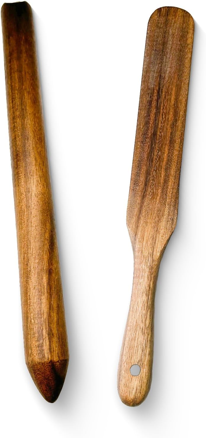 Amazon.com: 11 Inch Sourdough Stirring Stick&13 Inch Spurtle Spatula ...