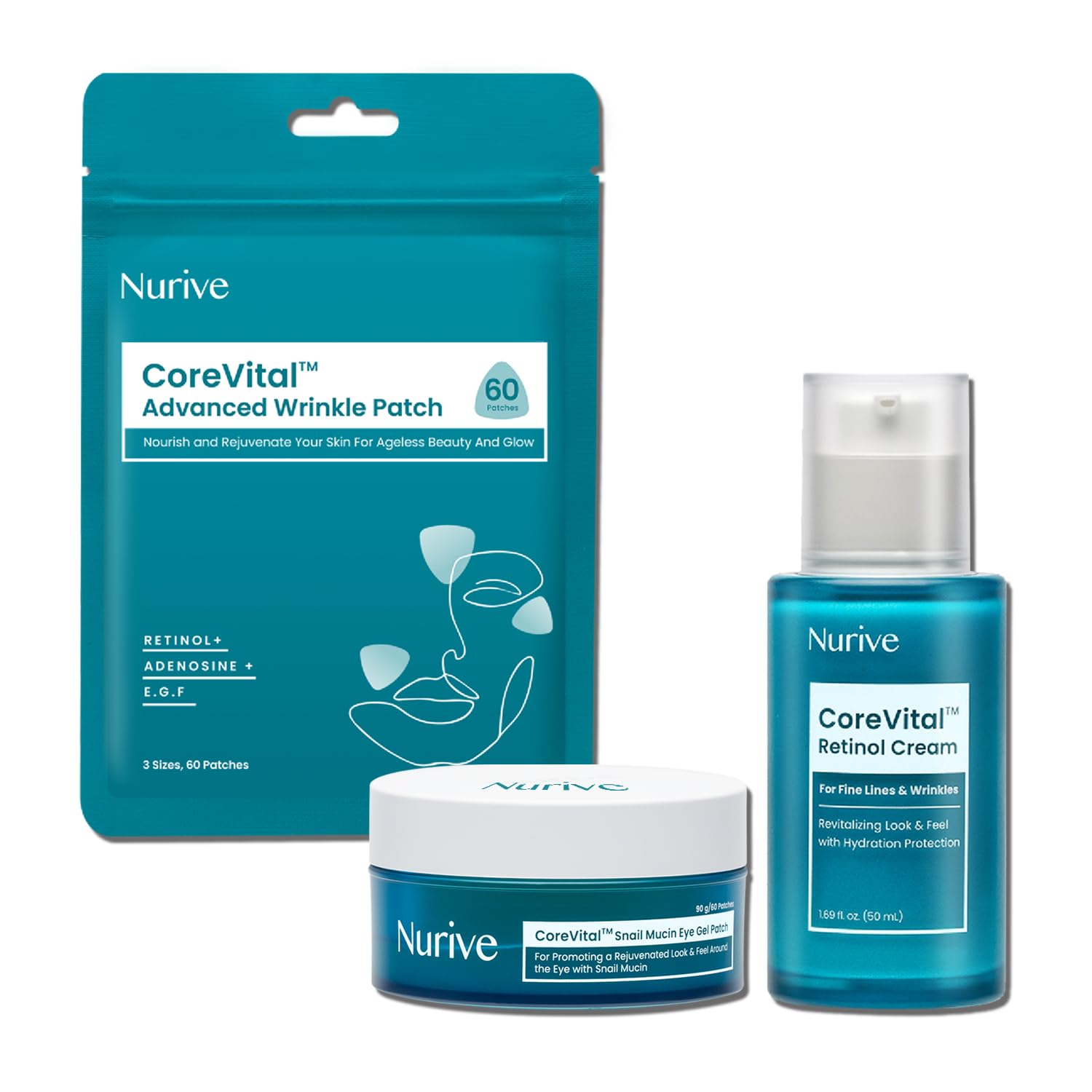Amazon.com: NURIVE Rejuvenating Self-Care Skin Revival Pack | Anti ...