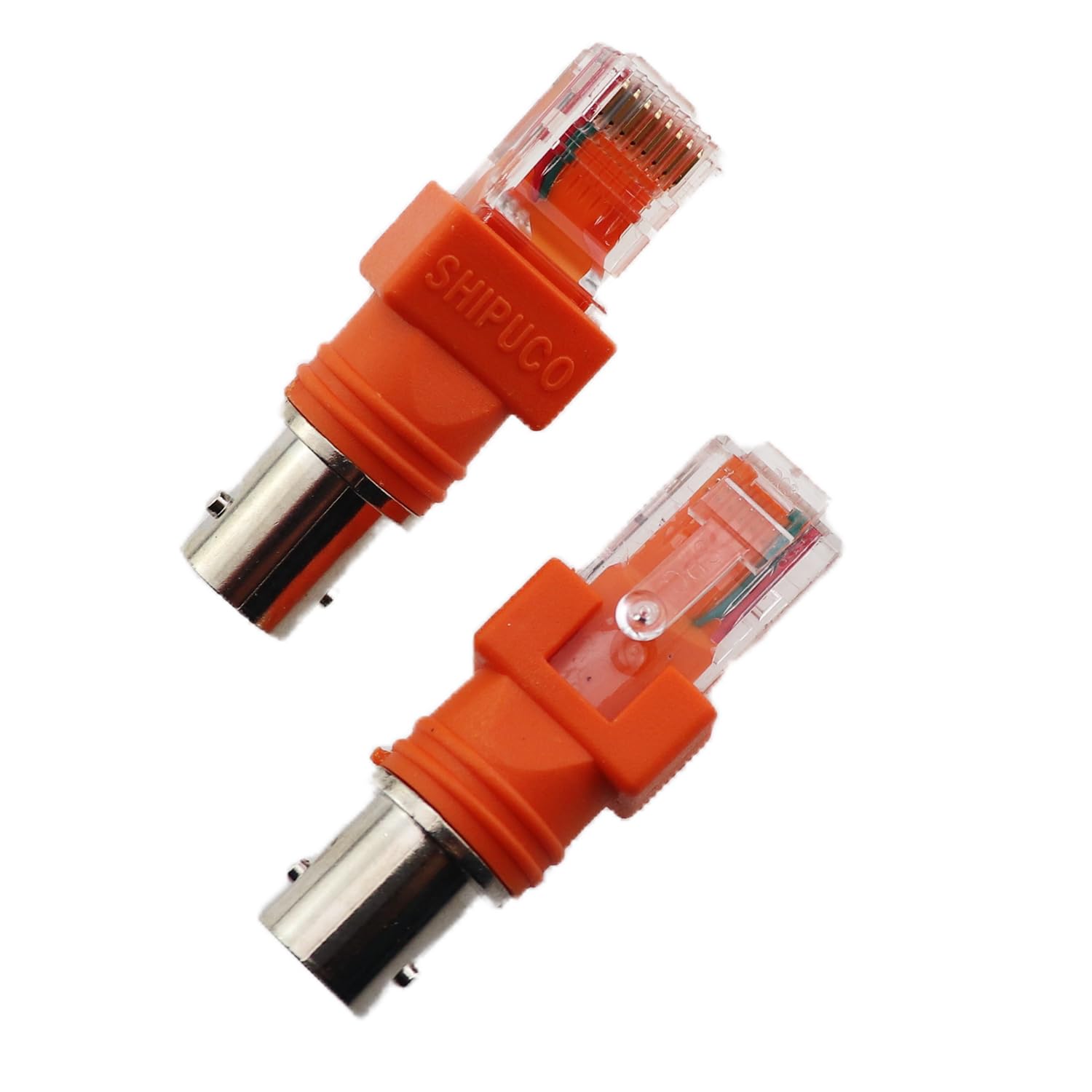 Snapklik.com : 2PCS Adapter Surveillance Cable BNC RJ45 Orange Coaxial ...