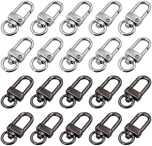 Swivel Keyrings Clasps, 20 PCS Swivel Clasps Snap Hook Zinc Alloy ...