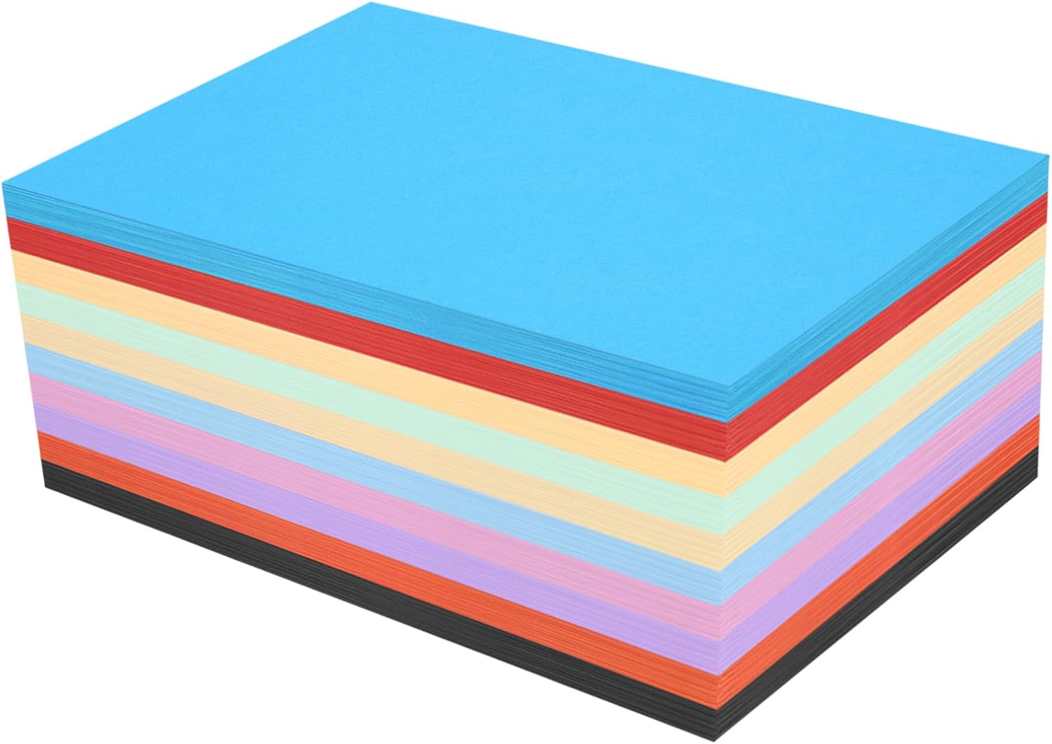 Coloured Paper A4 100 Sheets - Cardstock 180gsm with 10 Colours ...