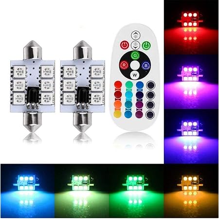 Amazon.com: 578 LED Bulb 41mm 42mm 212-2 211-2 578 Festoon LED Bulbs 16 ...