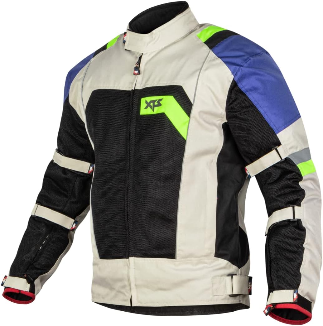 XTS Gear Speedway Riding Jacket For Men I Mesh Protective Motorcycle ...
