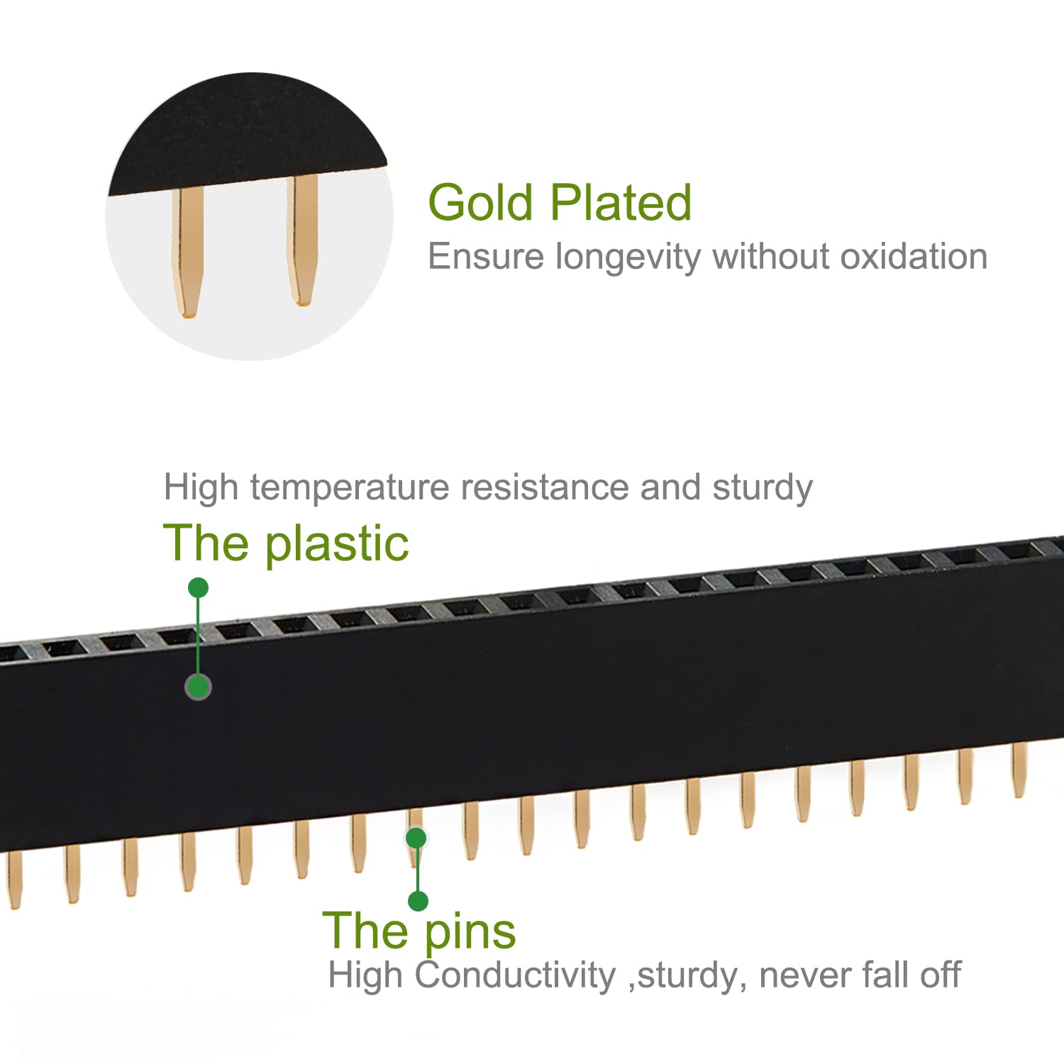 Snapklik.com : Chanzon Pin Header Strip For Arduino Gpio 20pin X 10pcs ...