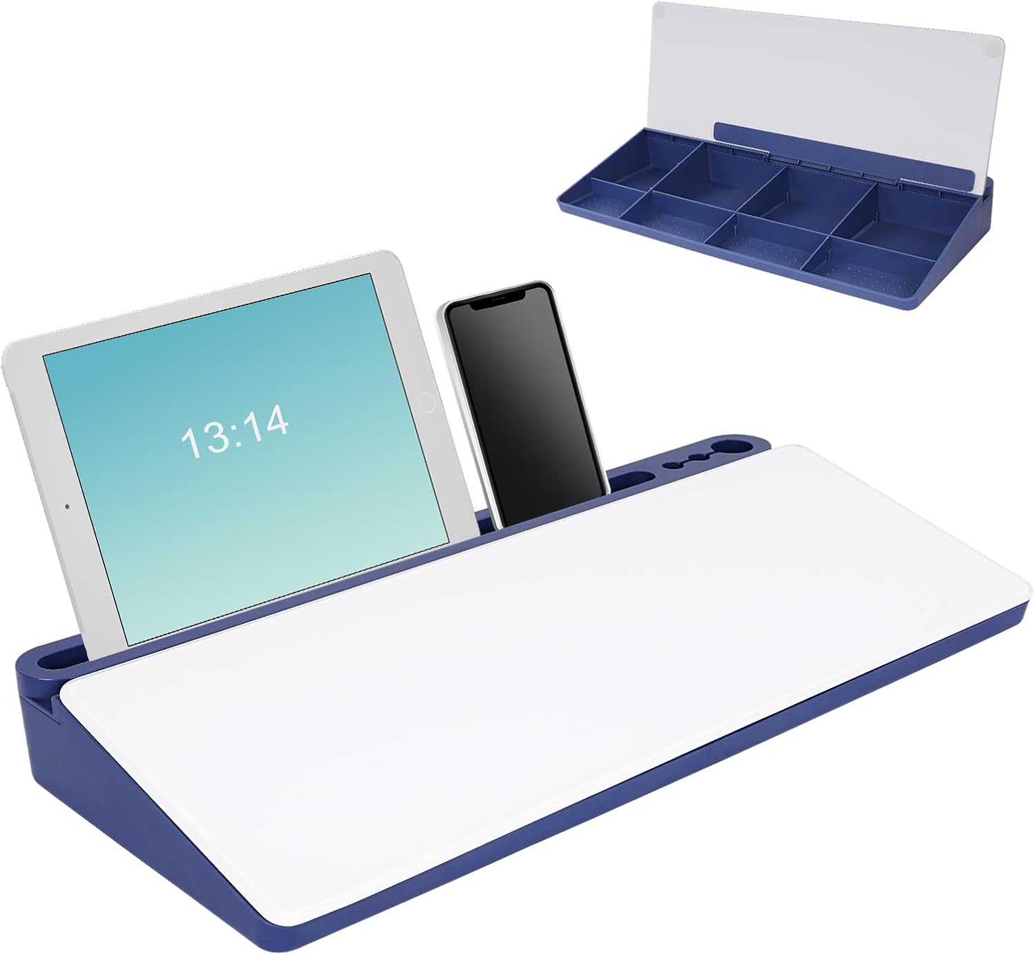 Amazon.com : Glass Desktop Whiteboard with Storage, Desk White Board ...
