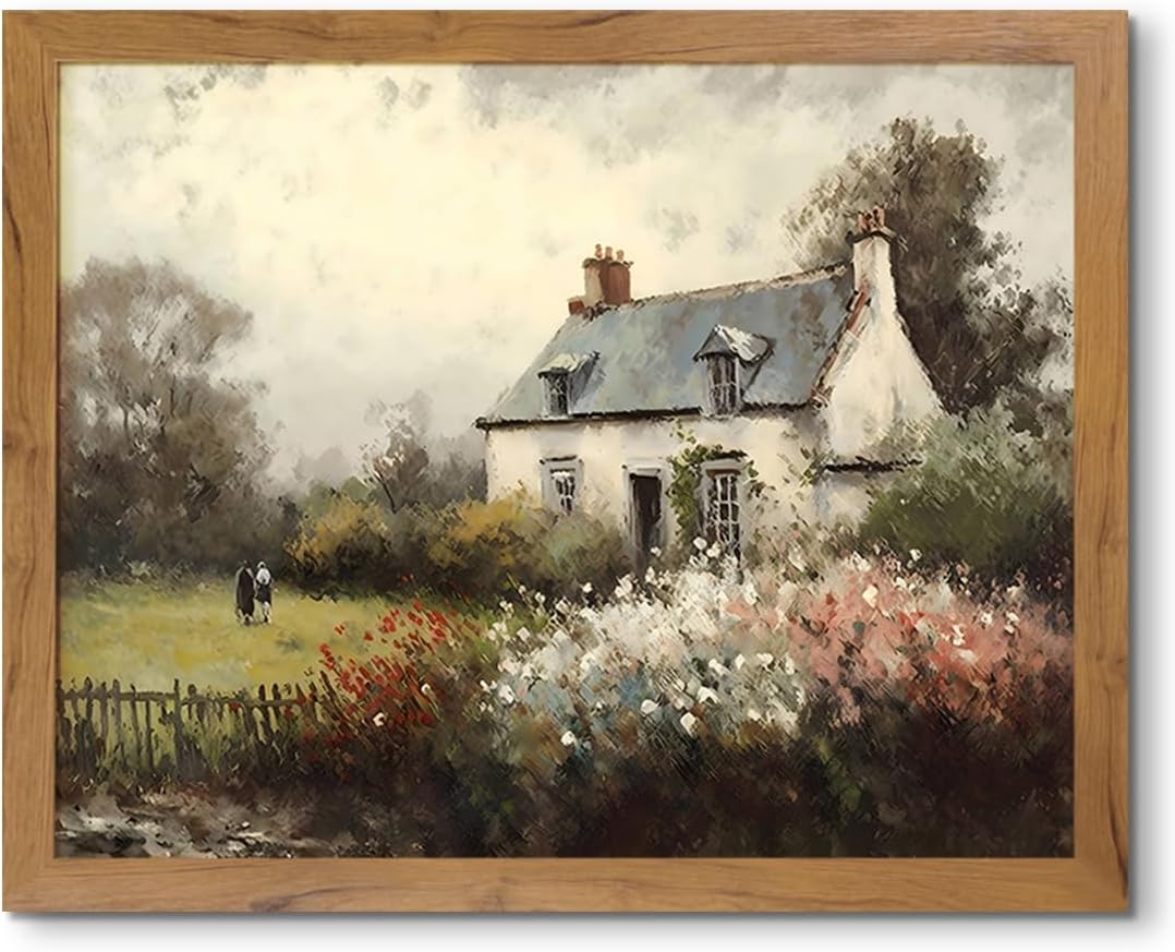 Amazon.com: Vintage Landscape Canvas Wall Art Classical Rustic ...