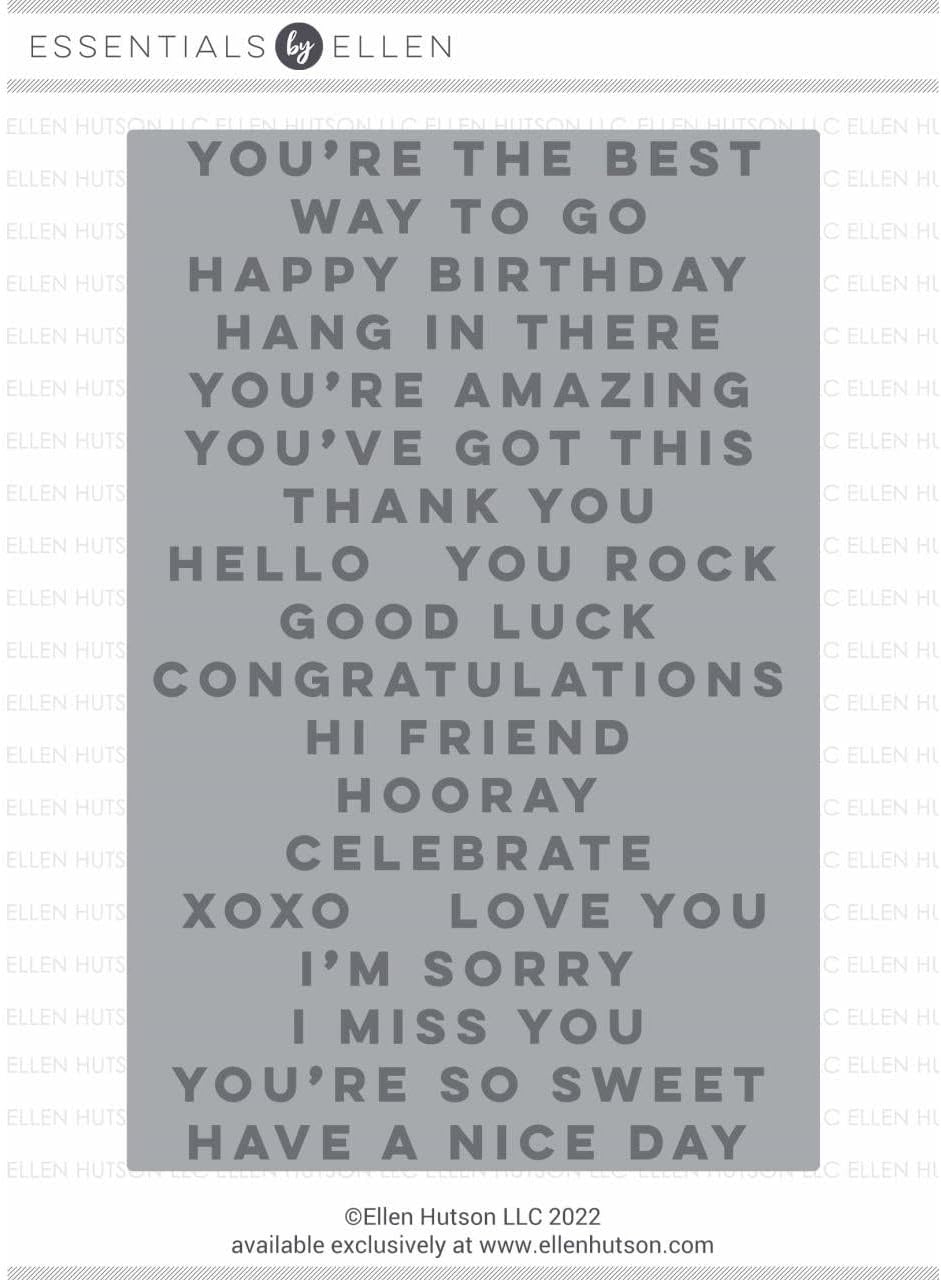 Amazon.com: Ellen Hutson, Essentials by Ellen, Way with Words Hot Foil ...