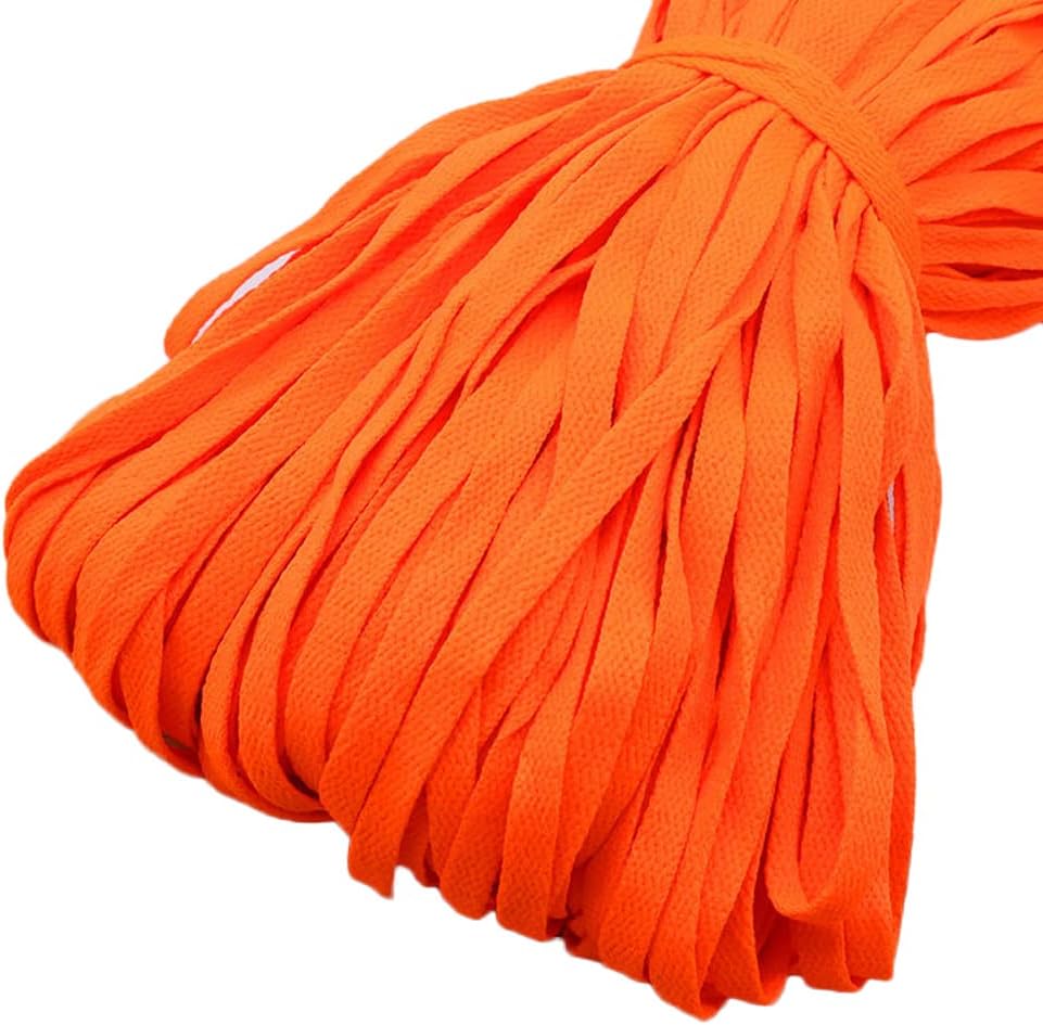 Amazon.com: 109Yard 8mm Width Colored Cotton Flat Rope Cord Trim ...