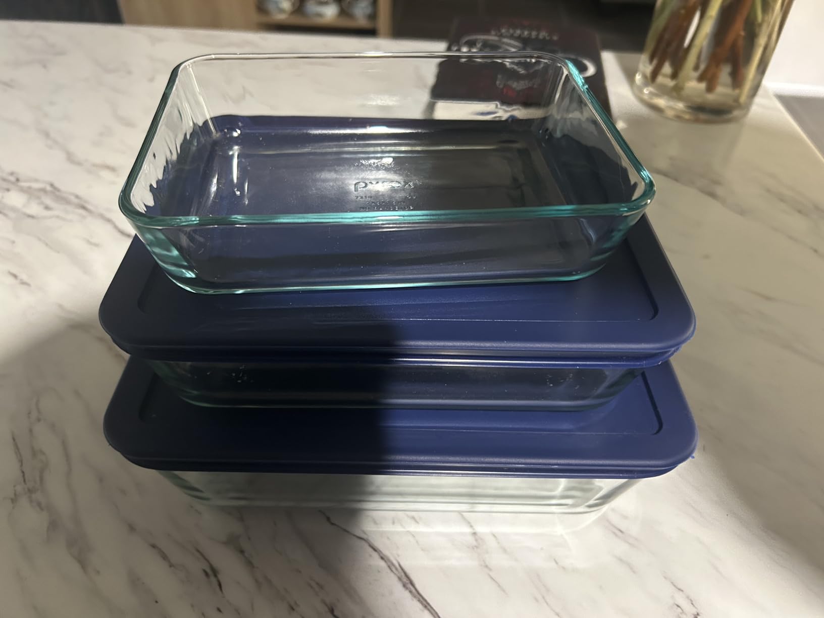 Pyrex Simply Store Rectangular Glass Food Storage Container Set with ...