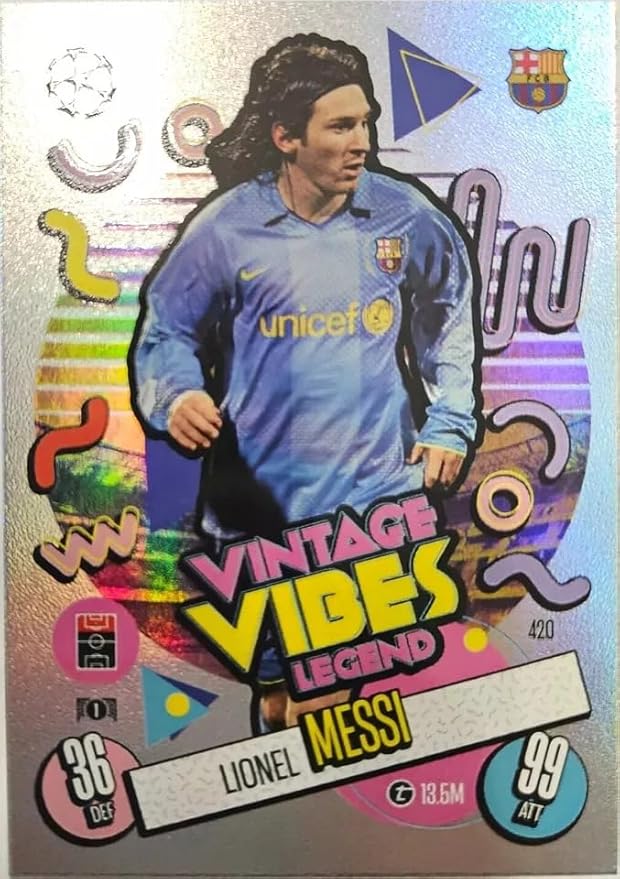 Amazon.com: Match Attax 2024 2025 Lionel Messi Vintage Vibes Legend ...