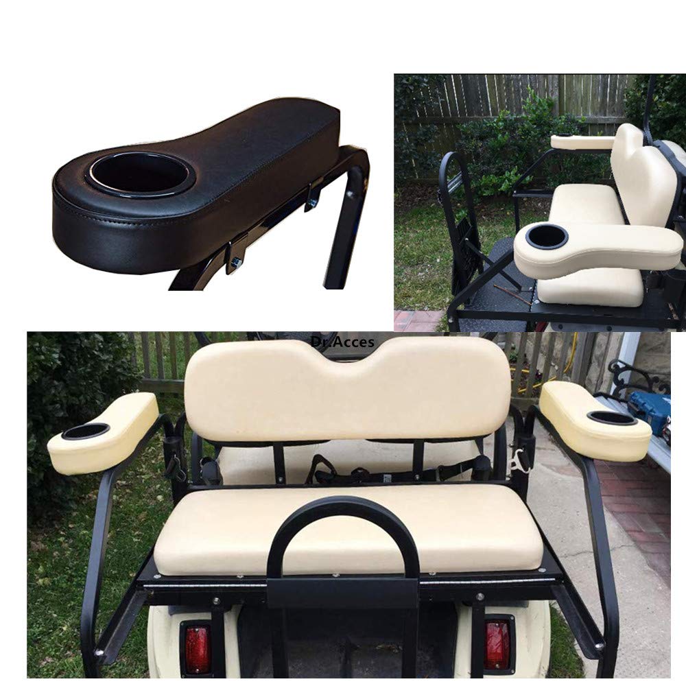 Golf Cart Rear Seat Arm Rests | No Drilling Required, Universal Arm ...