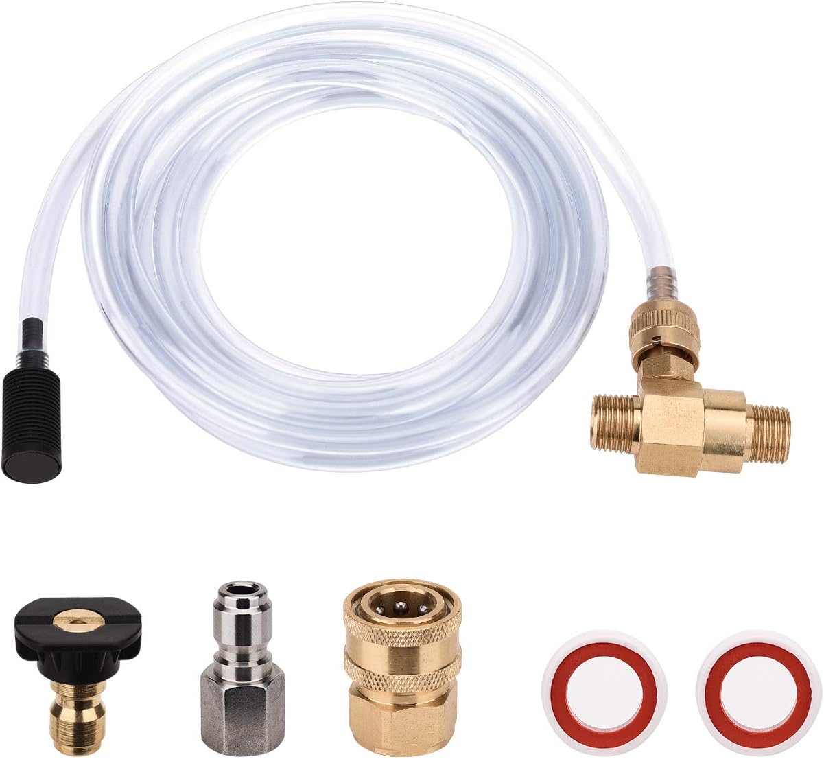 Amazon.com: FUNTECK Pressure Washer Chemical Injector Kit Adjustable ...