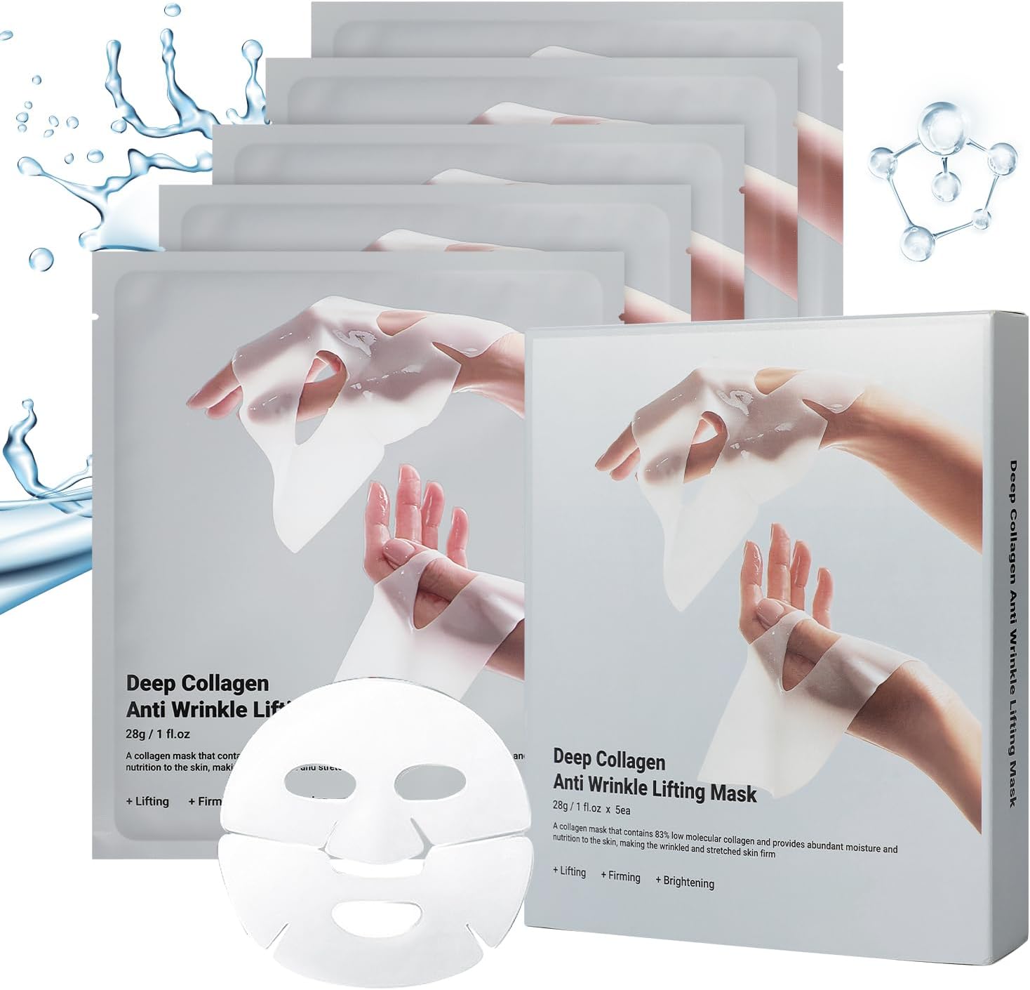 Amazon.com : 6Pcs Bio Collagen Face Mask Overnight, Skinqueen Bio ...