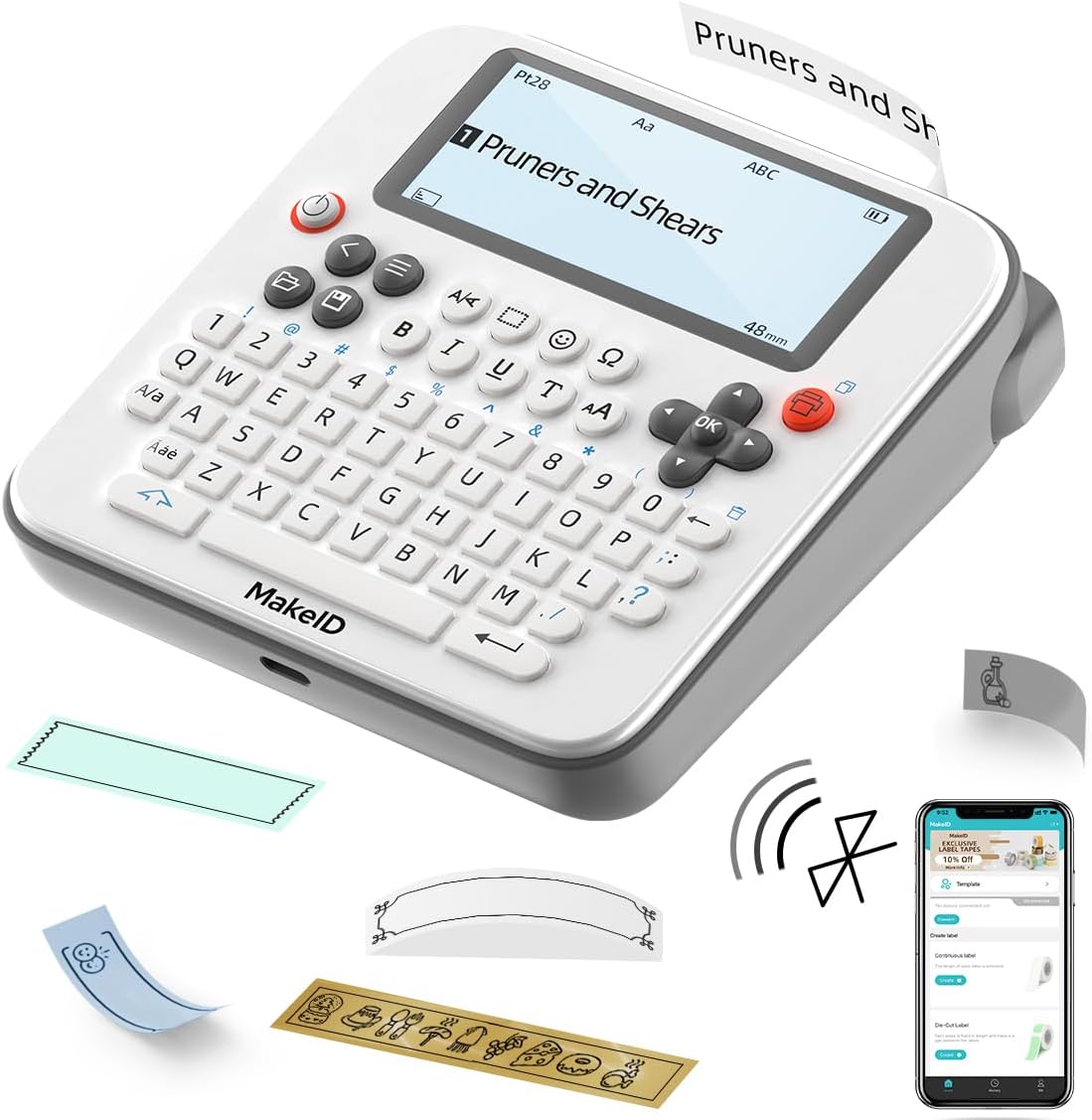 Makeid E1 Etichettatrice Portatile, Stampante Termica Compatibile ...
