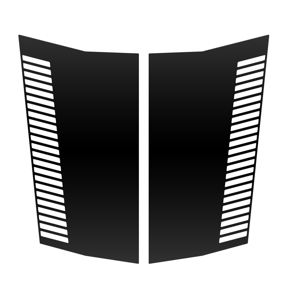 Amazon.com: Auto Vynamics Matte Black Vinyl Hood Decal Kit - Vents ...