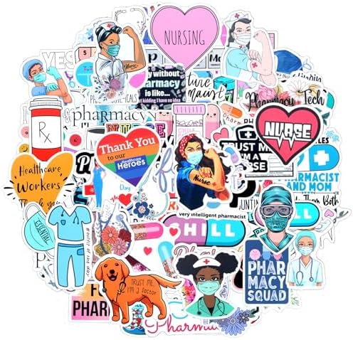 Andibro 100Pcs Nursing Stickers, Funny Medical Stickers Nursing Student ...