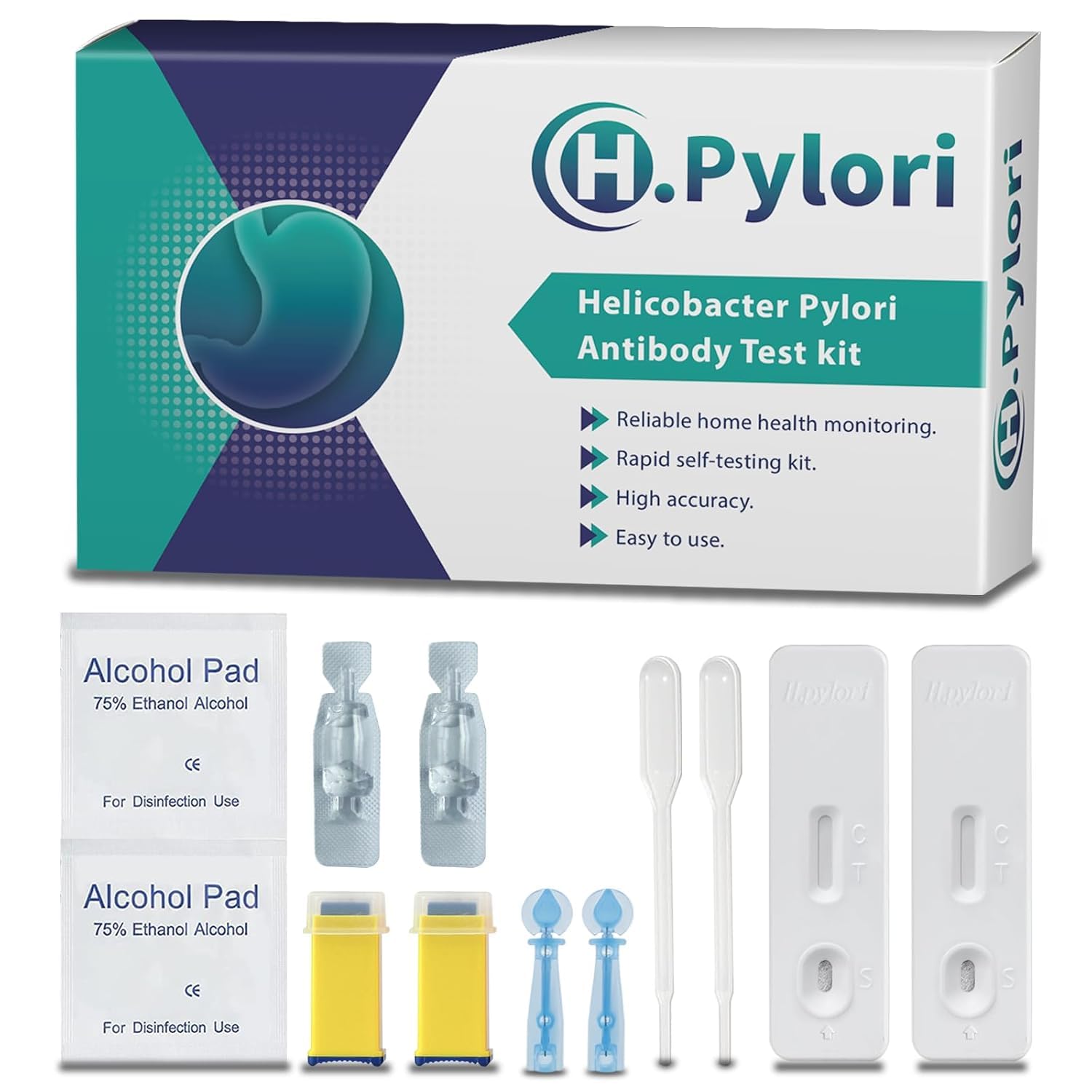 Amazon.com: Helicobacter Pylori Test Kit - 2 Pack, H Pylori Test Kits ...