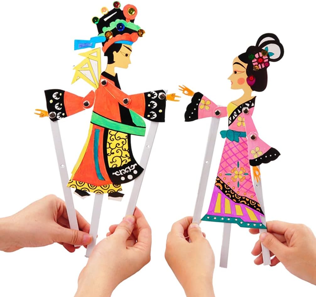 Buy NUOBESTY Chinese Traditional Shadow Puppets, Paper Puppet Story ...