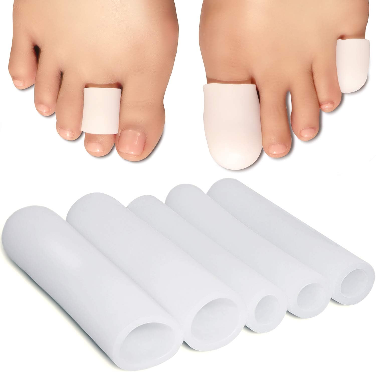 Amazon.com: DYKOOK Big Toe Caps, Gel Toe Tubes 4 Pack, Silicone Toe ...