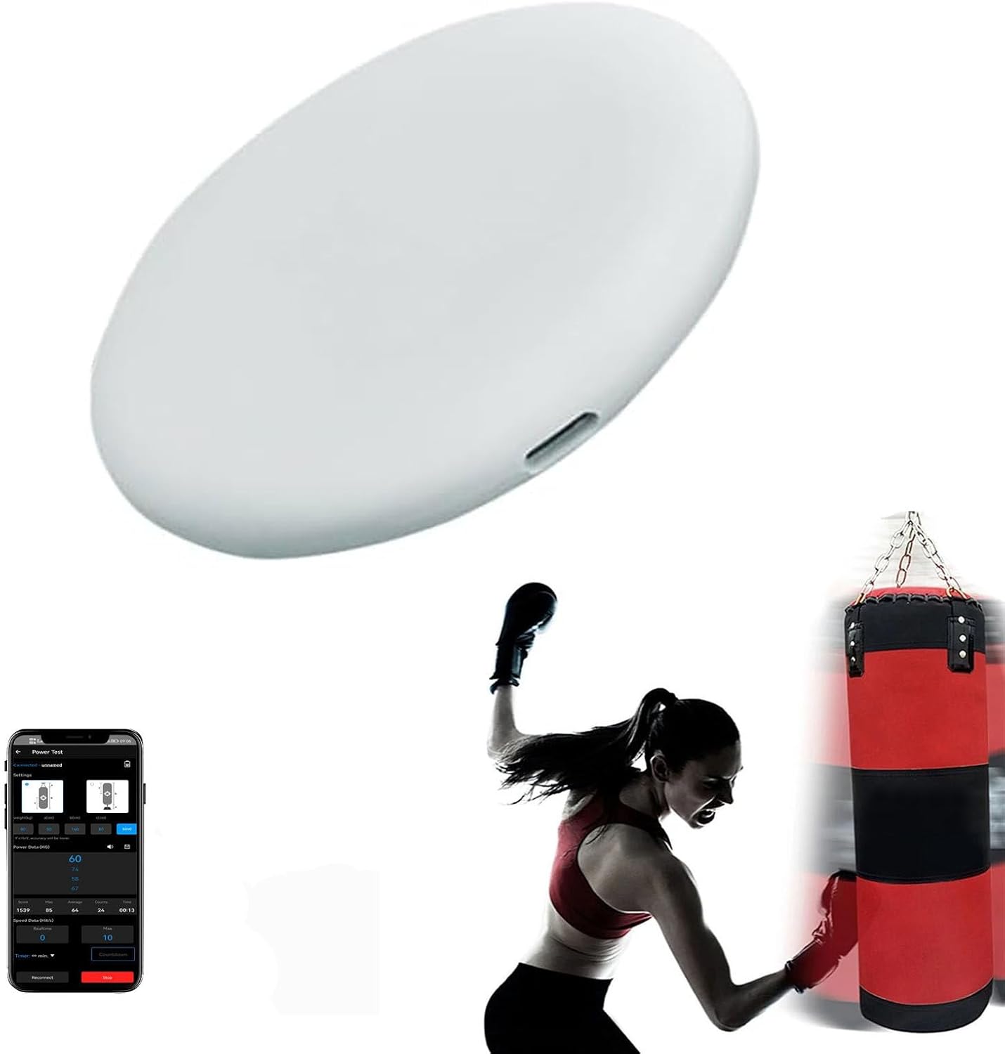 Amazon.com: Smart Punching Bag Power Meter – Real-Time Punch & Kick ...