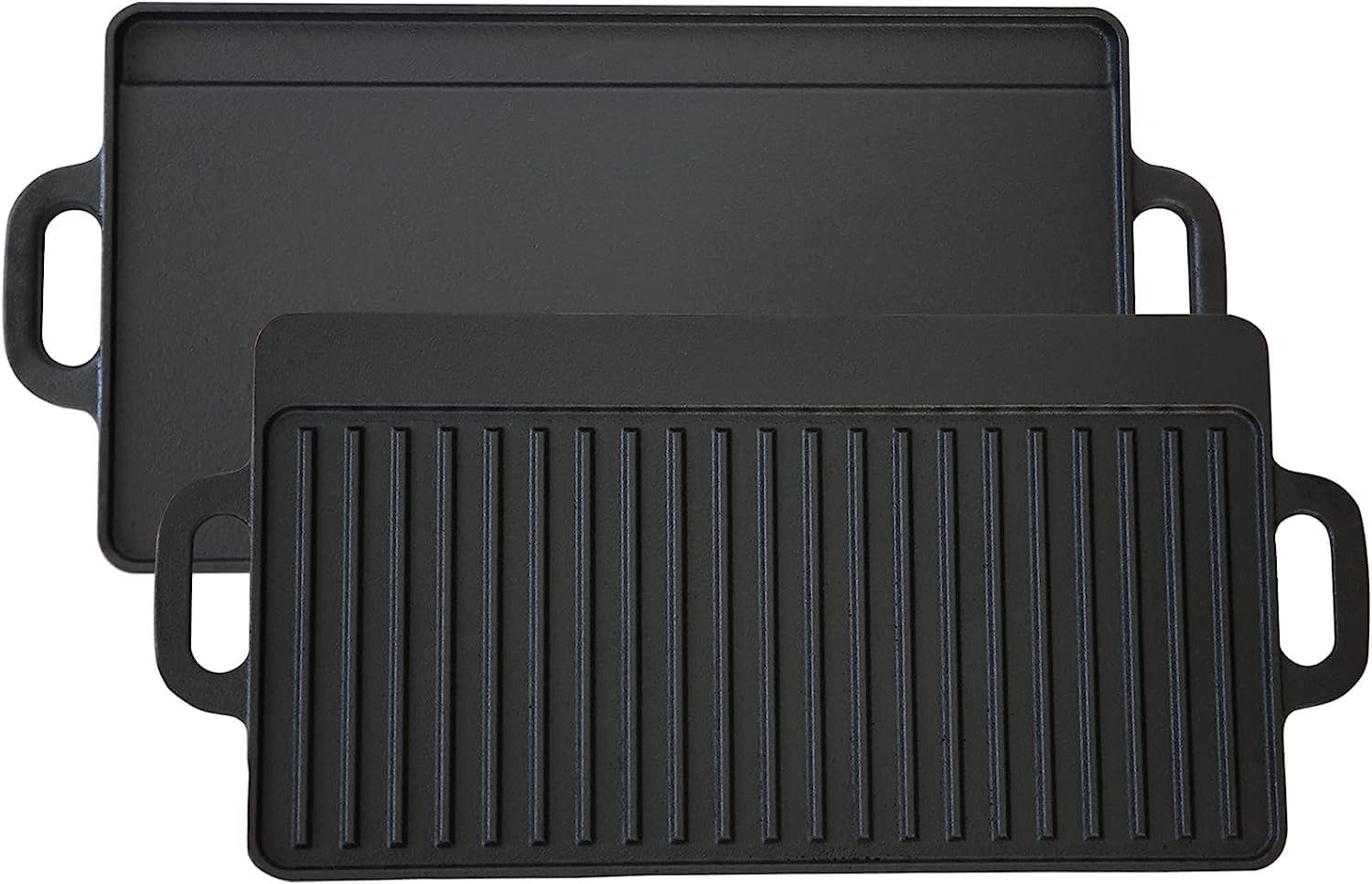 Keleday Sartén rectangular de hierro fundido de 20 pulgadas, parrilla ...