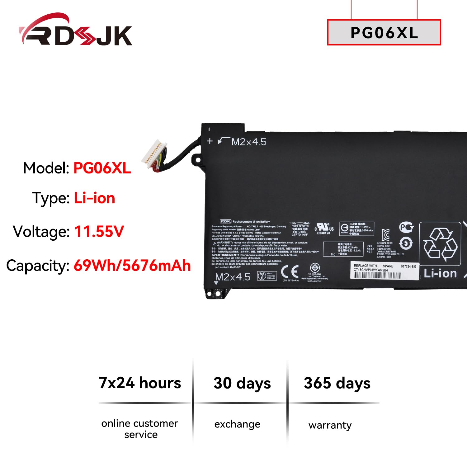 Bp70a Battery PG06XL Laptop Battery For HP Omen 15-DH 15T-DH000 15 ...