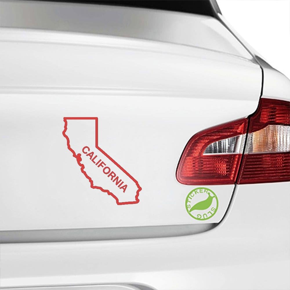 Amazon.com: California State Outline Decal Sticker (Red, 12 inch) Size ...