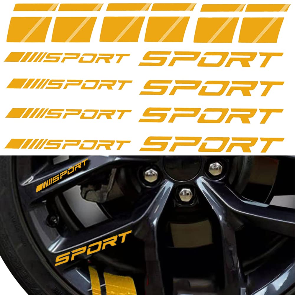 Amazon.com: Pincuttee 14pcs Car Decal Stickers,Wheel Rim Decal Sticker ...