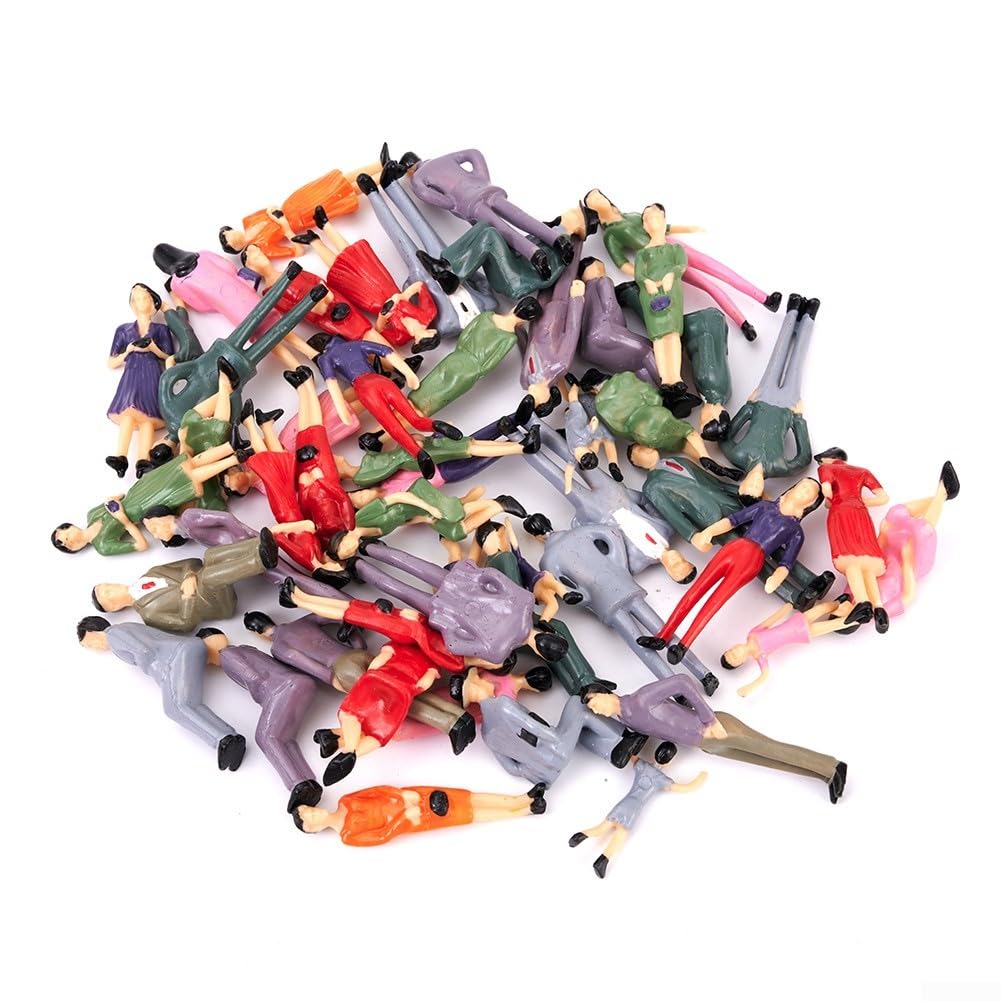 Amazon.com: 50 Pcs Mini People Figurines 1:32 Scale Architectural ...