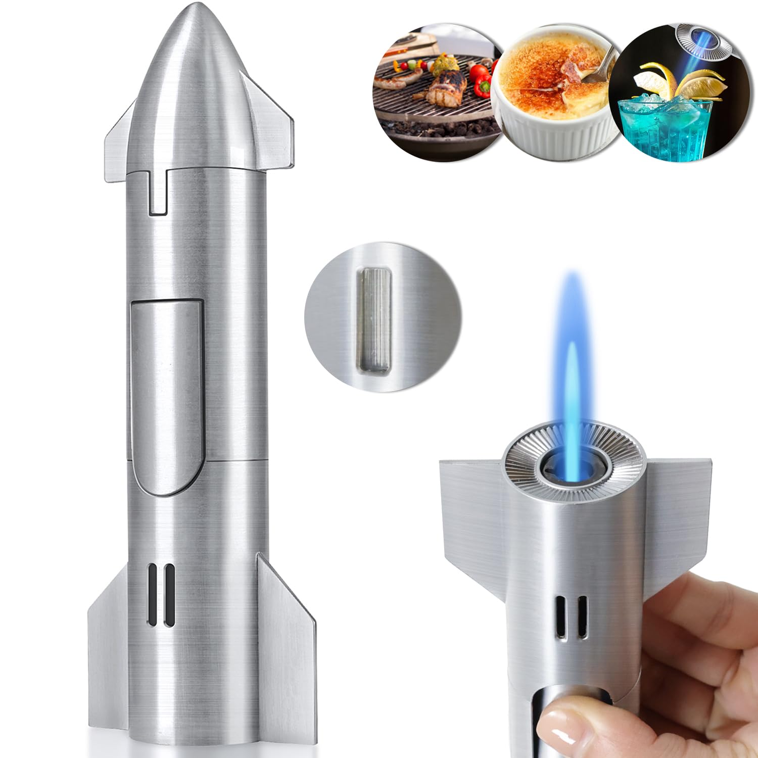 Amazon.com: Butane Torch,cigar torch lighter with Adjustable Flame ...