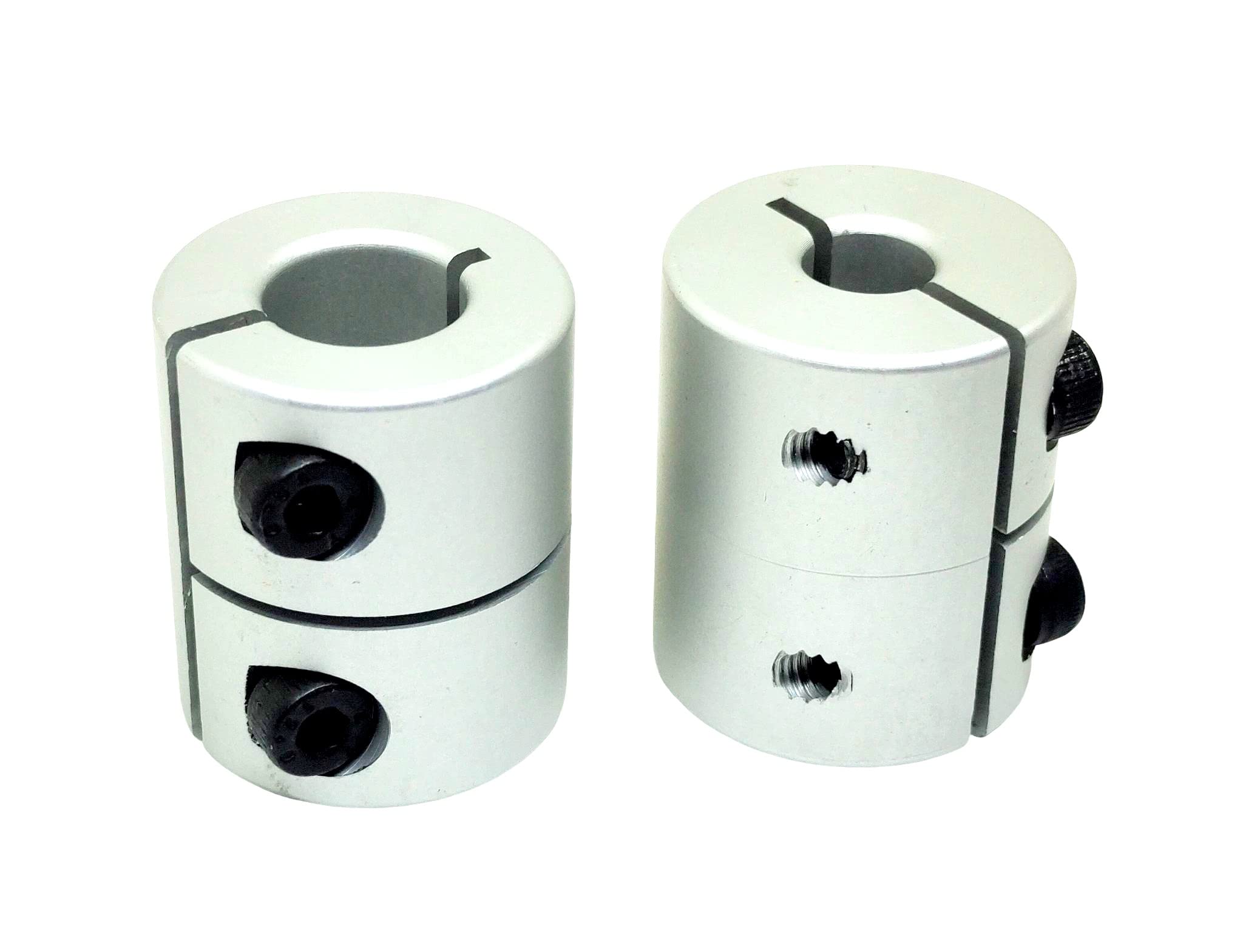 INVENTO 2Pcs 8x12mm Motor Jaw Shaft Coupler Aluminum 8mm to 12mm Rigid ...