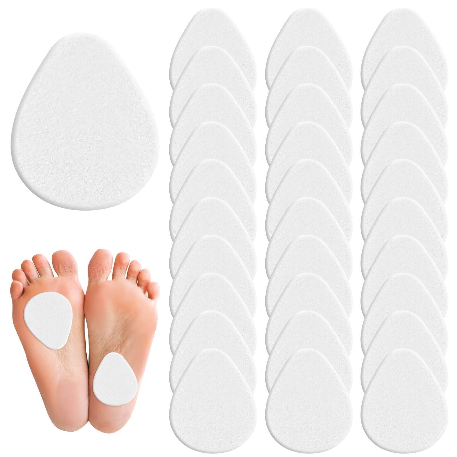 Amazon.com: 30 Pcs Metatarsal Foot Pads for Pain Relief, 0.28" Thick ...