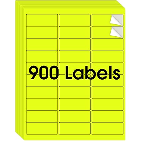 Amazon.com : MaxGear 8-1/2" x 11" Neon Yellow Labels - Fluorescent ...