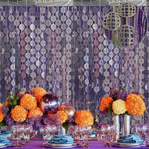 Amazon.com : Disco Party Decorations, 3 Pack Silver Disco Ball Foil ...
