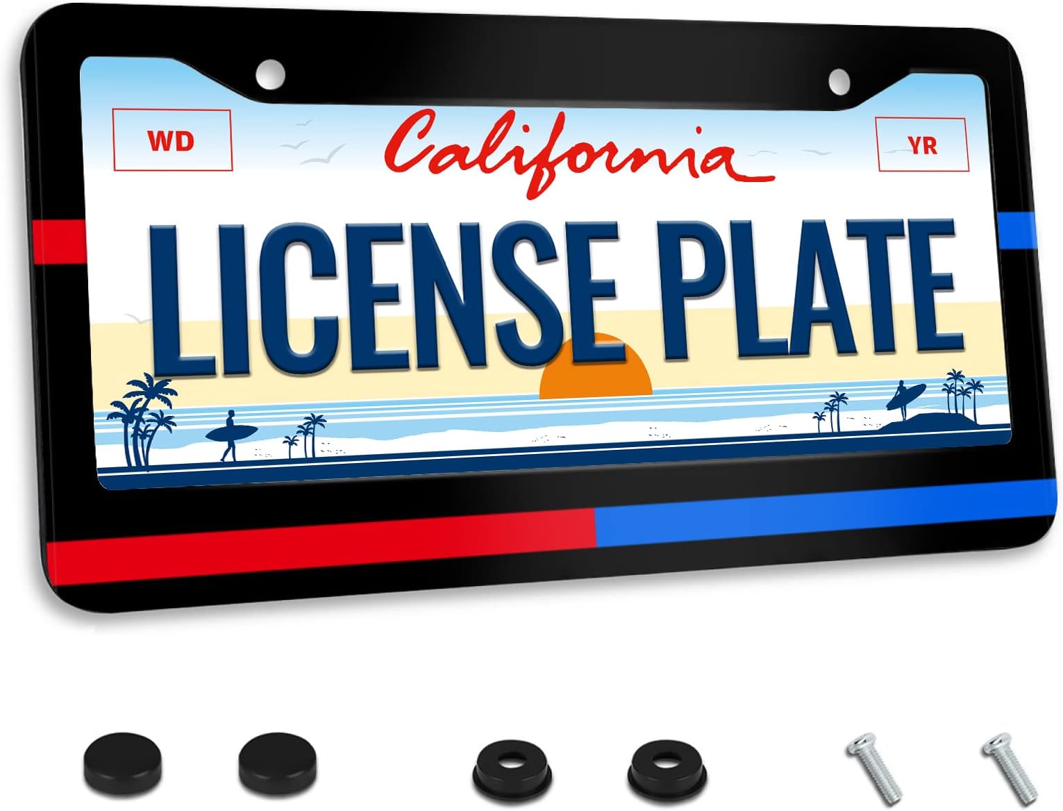 Amazon.com: GRAPHICS & MORE Thin Blue Red Line - Firefighter Police ...