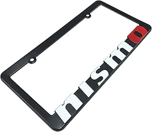Amazon.com: NISMO License Plate Frame Black : Automotive