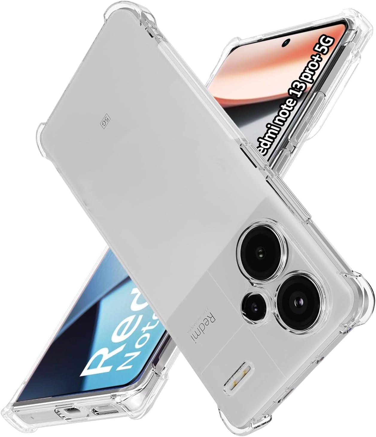 USTIYA Funda para Redmi Note 13 Pro+ Pro Plus 5G Case Uso Rudo Bumper Shock-Absorción TPU ...