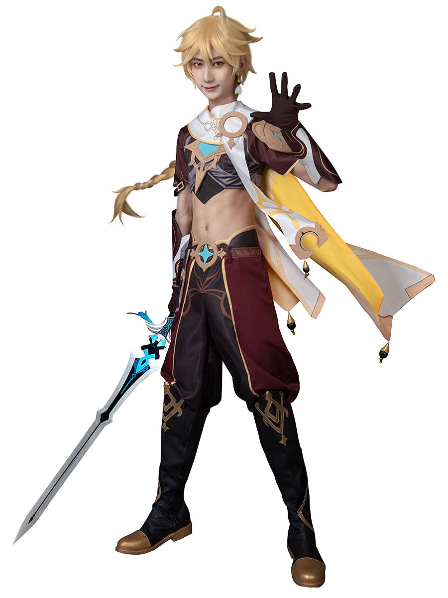 Buy Genshin Impact Traveler Aether Cosplay Costume C00280 Online at ...