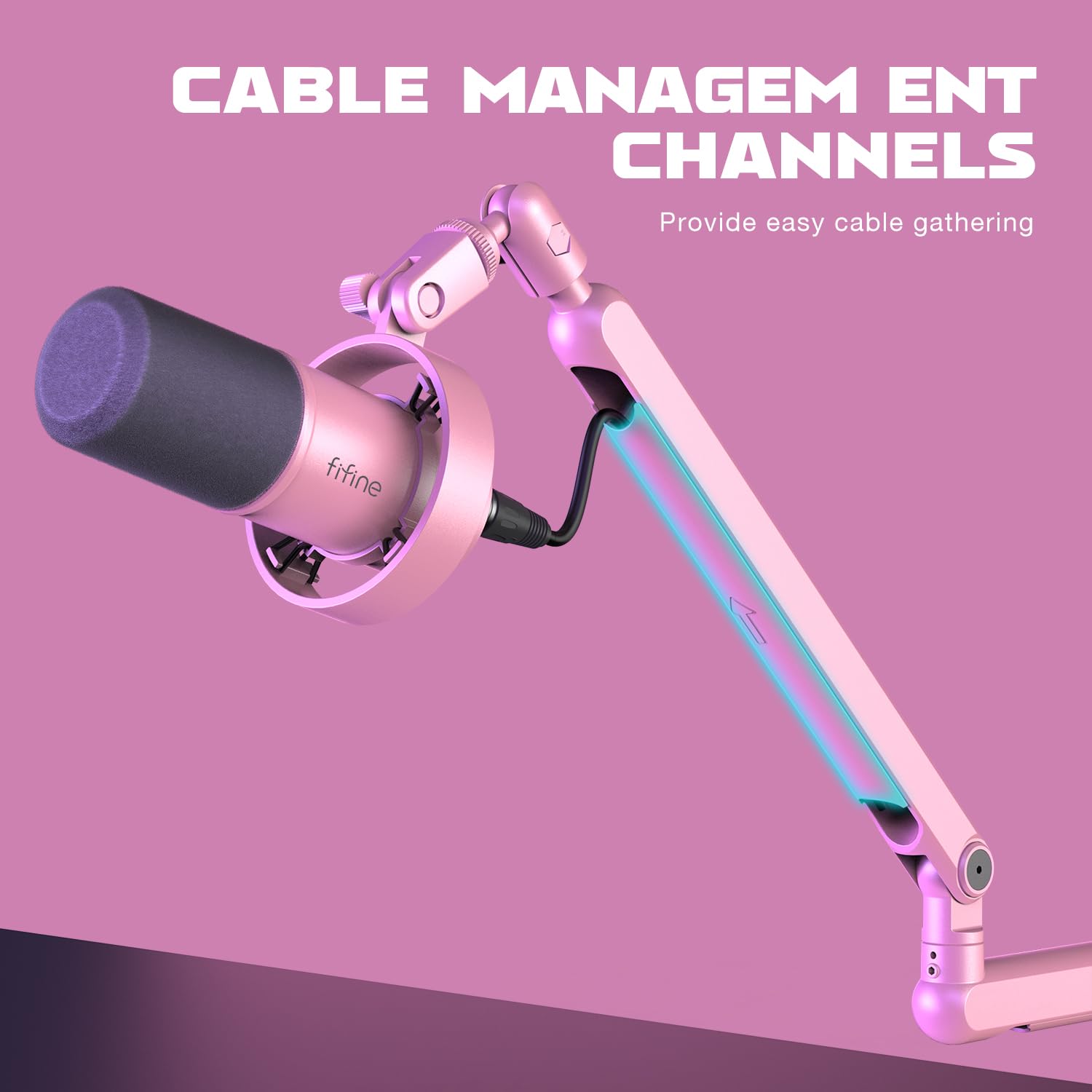 Snapklik.com : FIFINE Low Profile Boom Arm Mic Stand, Microphone Arm Stand