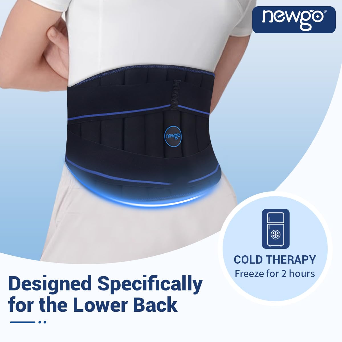 Snapklik.com : NEWGO Lower Back Ice Pack Wrap Flexible Ice Pack For ...