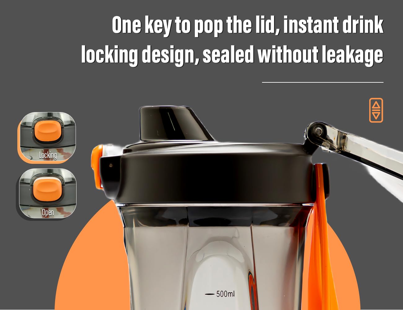 Snapklik.com : Litex Pop-up Shaker Bottle-Shaker Cup w/Carrying Handle ...