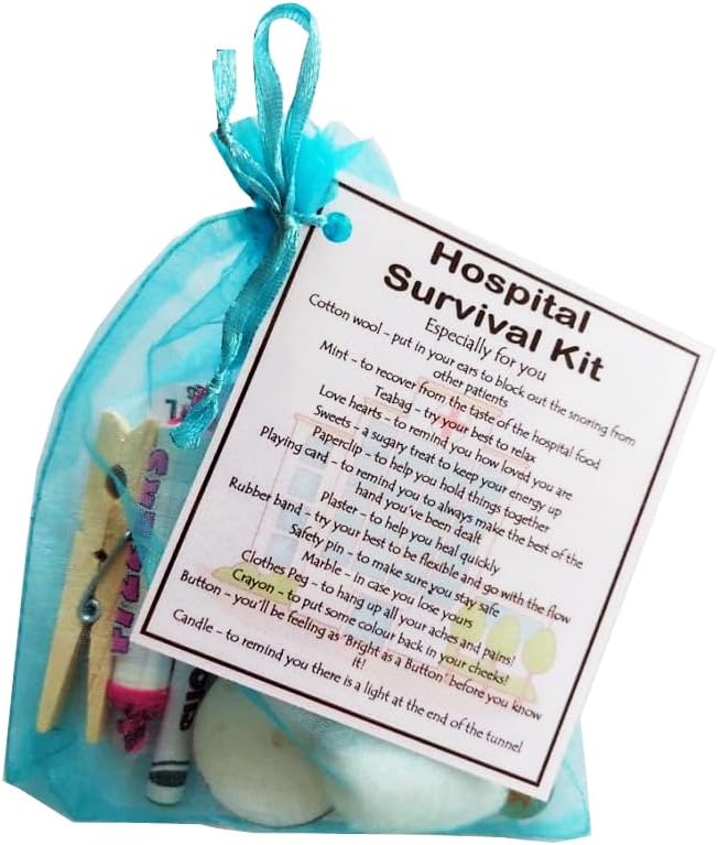 Hospital Survival Kit Gift (Small novelty good luck/get well soon gift ...