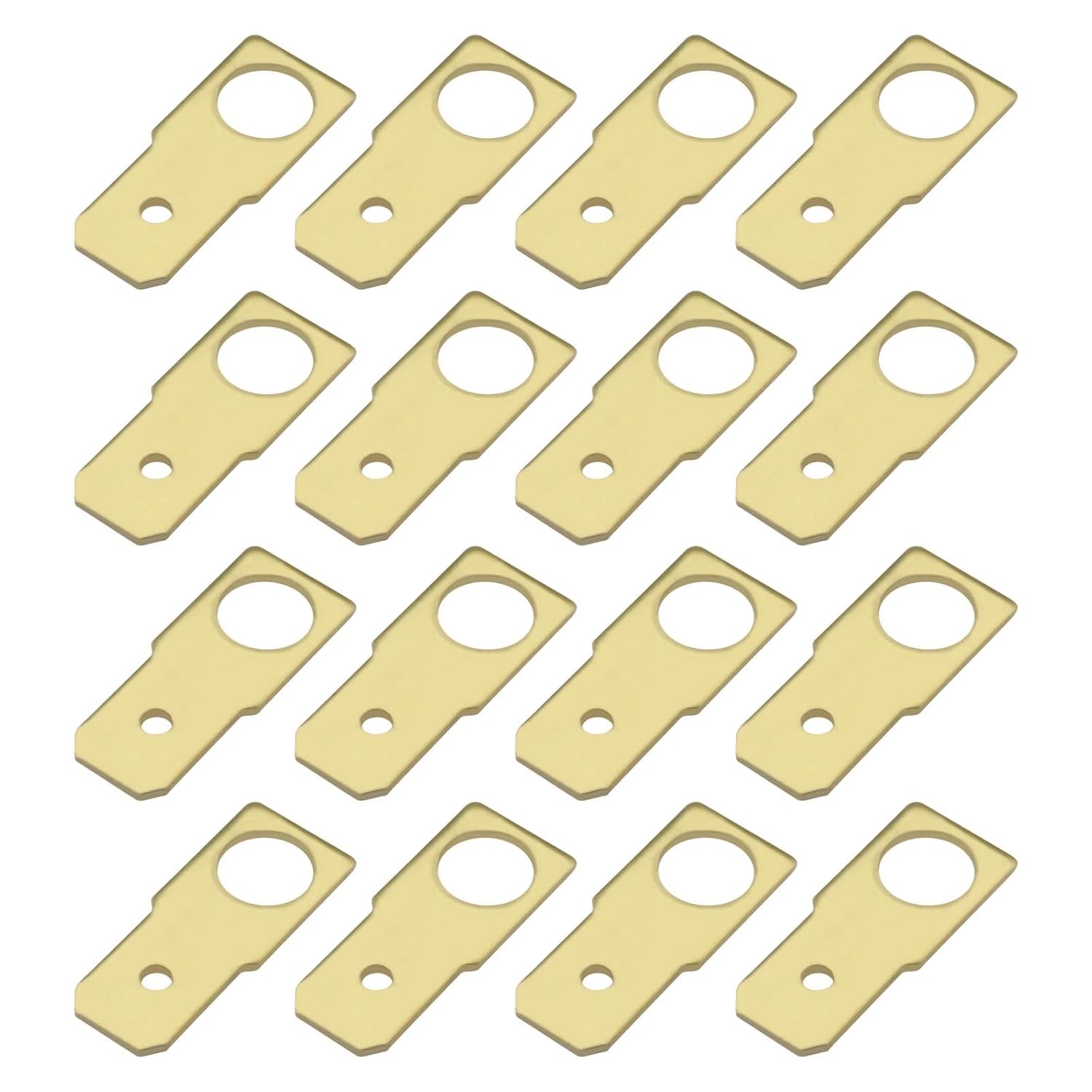 SG Store 50Pcs 6.3mm Male Spade Blade Connector Terminal Brass Wire ...