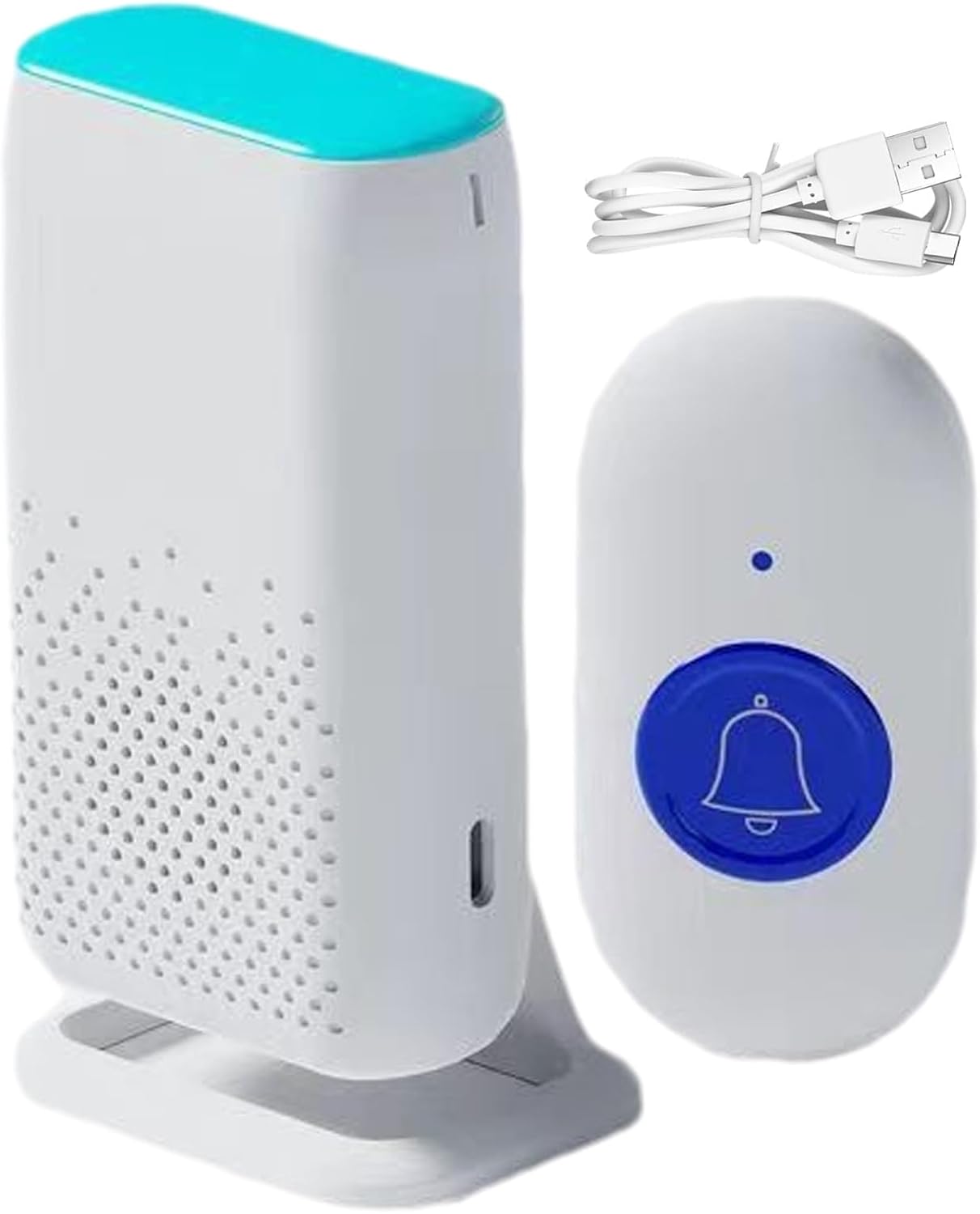 Wireless Caregiver Pager - Waterproof Rechargeable Smart Call Bell - 4 ...