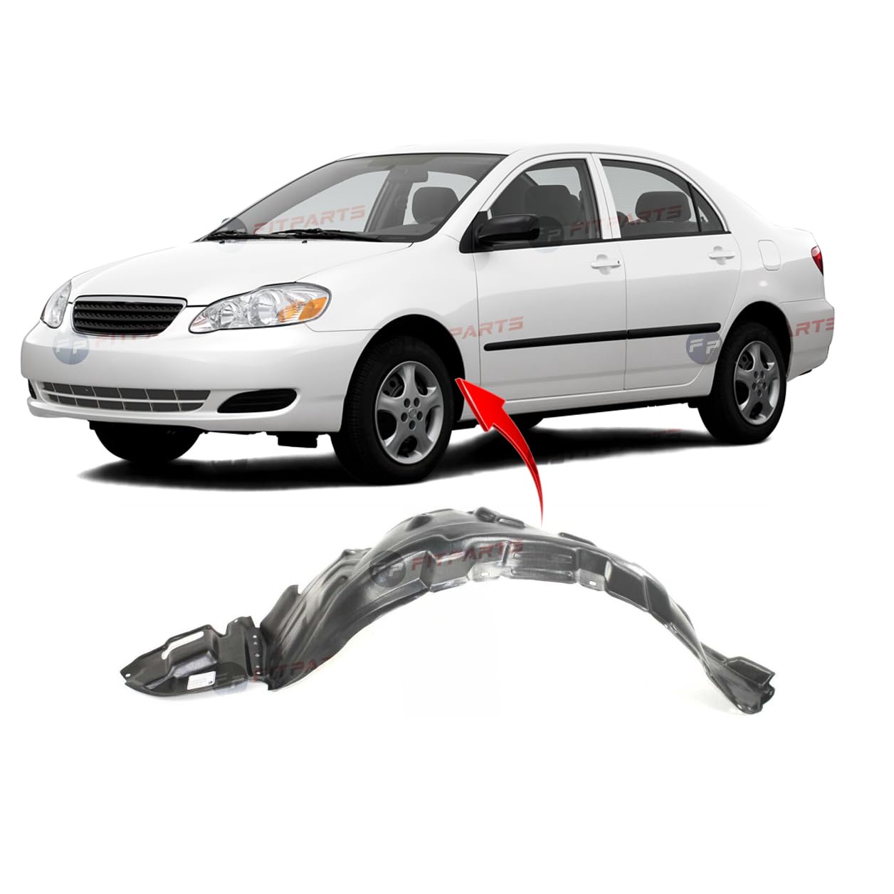 Spoilers & Wings For Toyota Matrix Front Left & Right Fender Liner Set ...