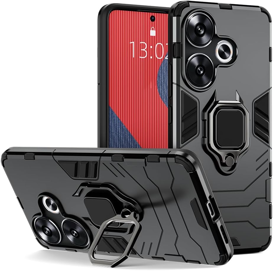 SPAZY CASE® Poco X6 Pro 5G Back Cover | Dual Layer Armor Defender Full ...