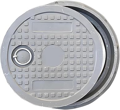 Amazon.com: Round Manhole Cover and Frame, Septic Tank Lid with Base ...